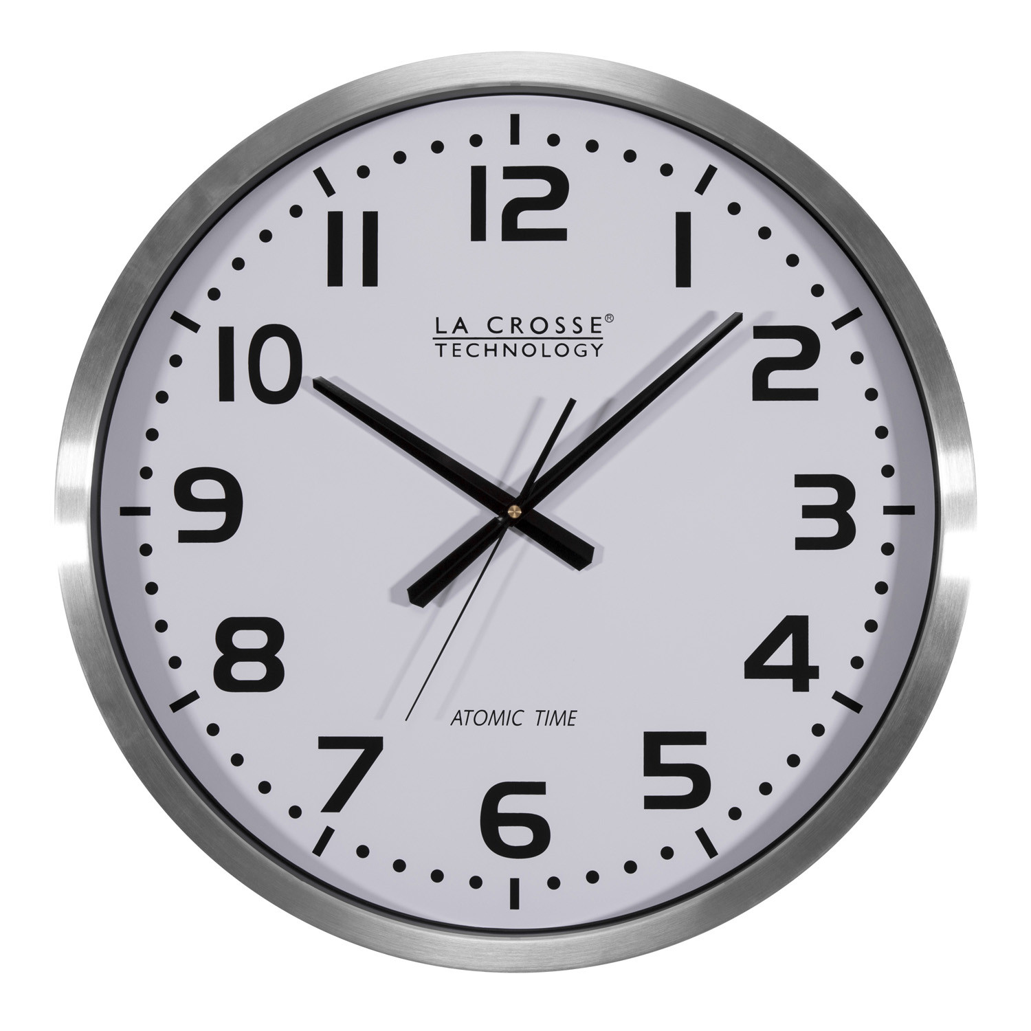La Crosse Technology 20" Metal Atomic Wall Clock - Atomic Clocks Online